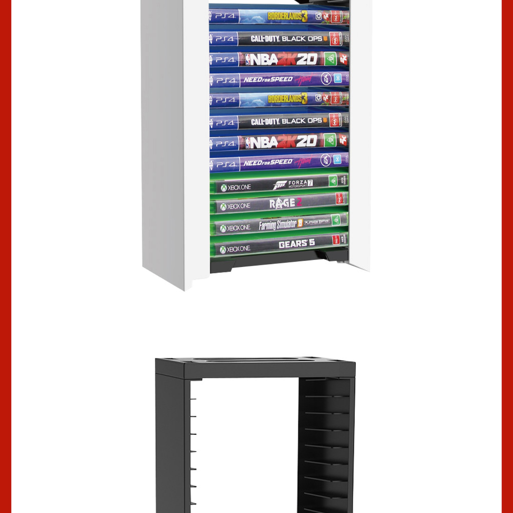 DOBE PS5 Disc Storage Stand 12Slot 18Slot 36Slot for PS4 Xbox Game Disc ...