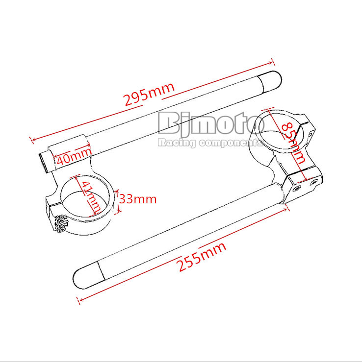 Pair Motorcycle Handlebar Rised Riser 33 35 37 41 43 45 46 48 50 51 53 ...
