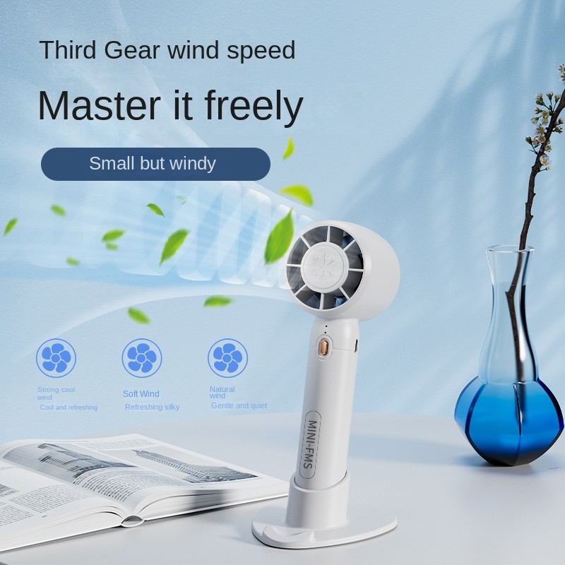 Mini Rechargeable Handheld Fans with 3 Speed Settings USB Charging and ...