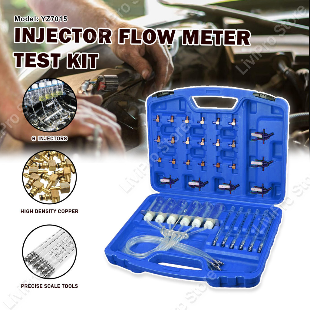 Diesel Injector Tester Kit Flow Meter Test Tool Kit Common Rail Adaptor ...