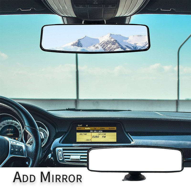 Rotates Adjustable Suction Cup Car Rear Mirror Wide-angle Rearview ...
