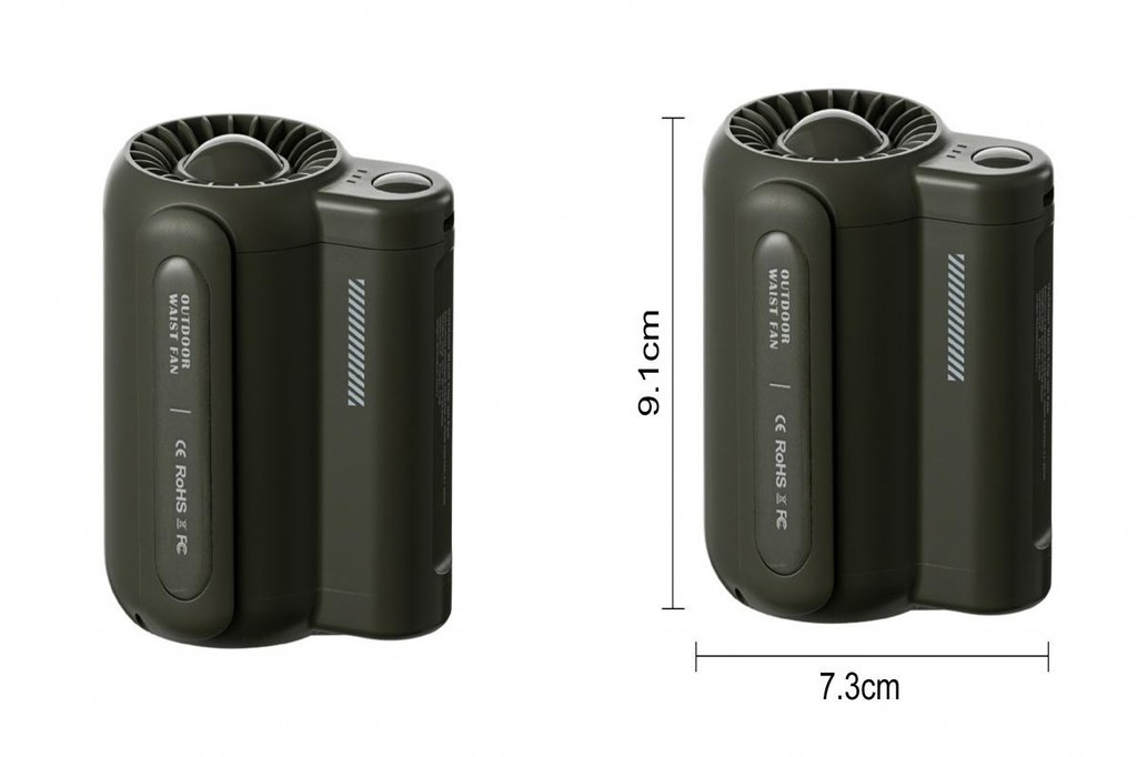 [JU] Outdoor Fan Powerful Portable Fan Portable Rechargeable Waist Clip ...