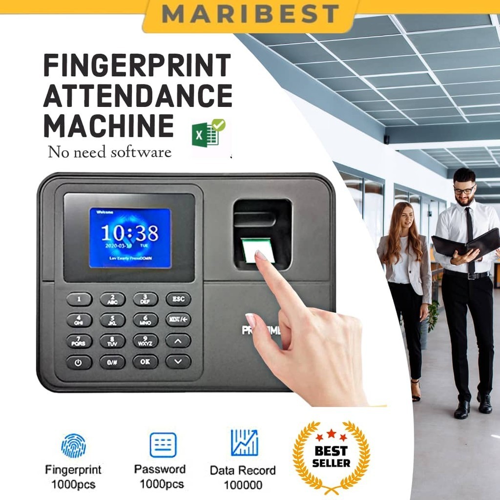 Biometric Fingerprint Attendance Machine Thumbprint Attendance Machine Punch Card System 打卡机 ...