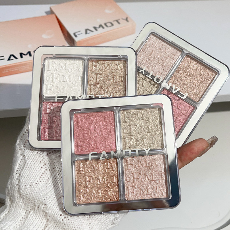 Highlighter Powder Palette - Glitter Diamond Highlighting Powder - 4 ...