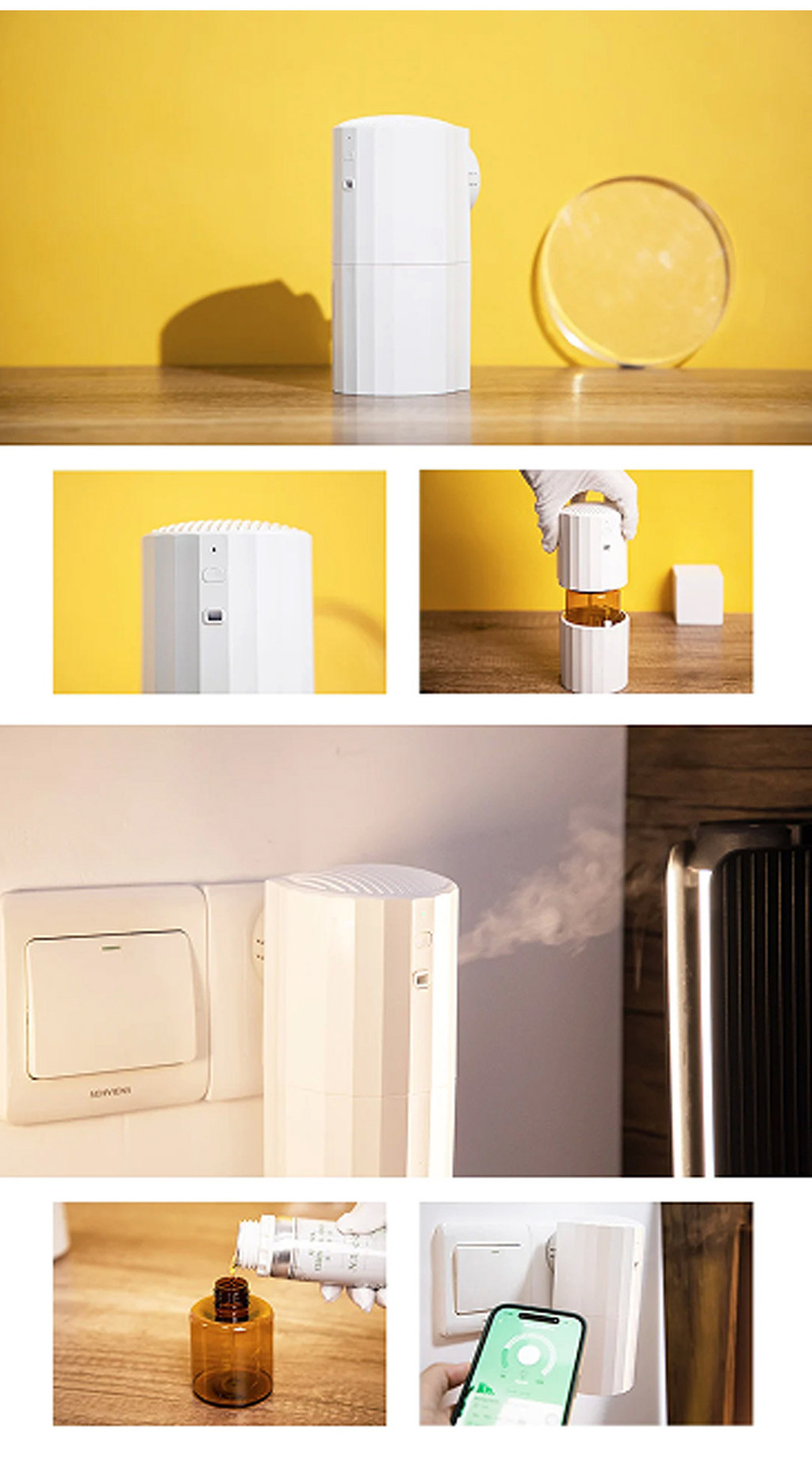 AROMA TUNNEL 130ML 900Sqft Smart WIFI Essential Oil Diffuser Air ...