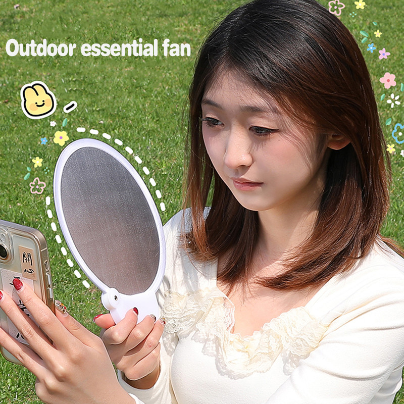 Cartoon Puppy Mermaid Hand Fan Portable Handheld Fan Creative Folding ...