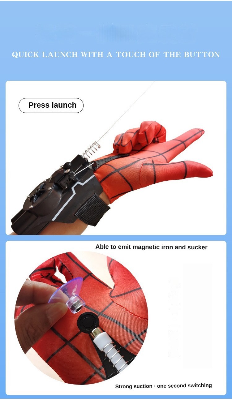 Ship 24H Spiderman Web Shooter Spider-Man Silk Launcher Auto ...