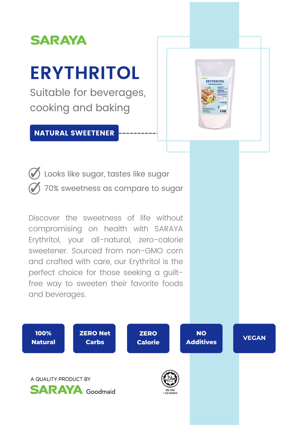 SARAYA Erythritol Sweetener (1kg) [BUNDLE OF 2] | Shopee Malaysia