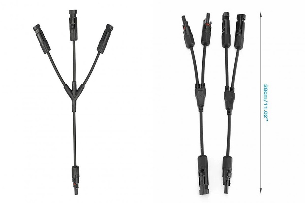 Solar Y Branch Cable Female to Male Solar Connector Waterproof Solar ...