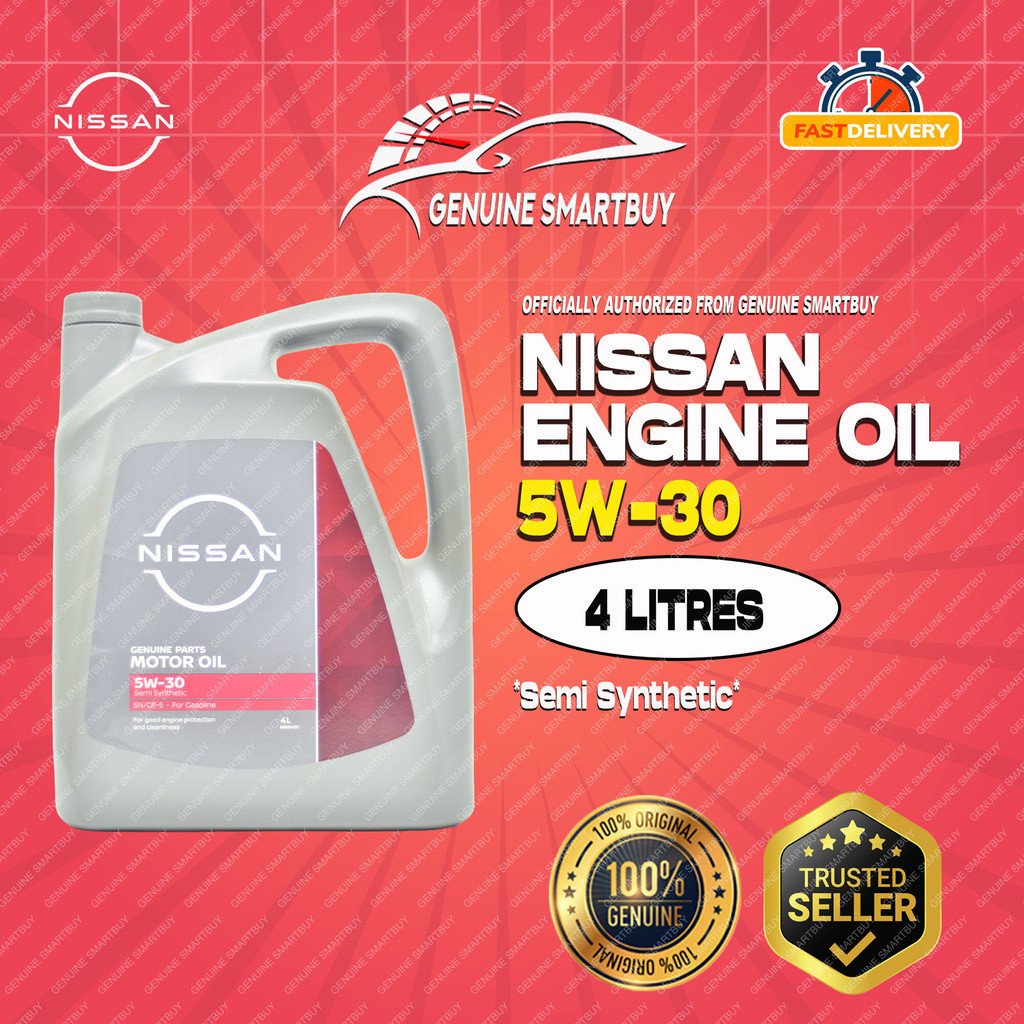 Nissan Engine Oil 5w30 Minyak Hitam Kereta Almera Grand Livina Latio ...