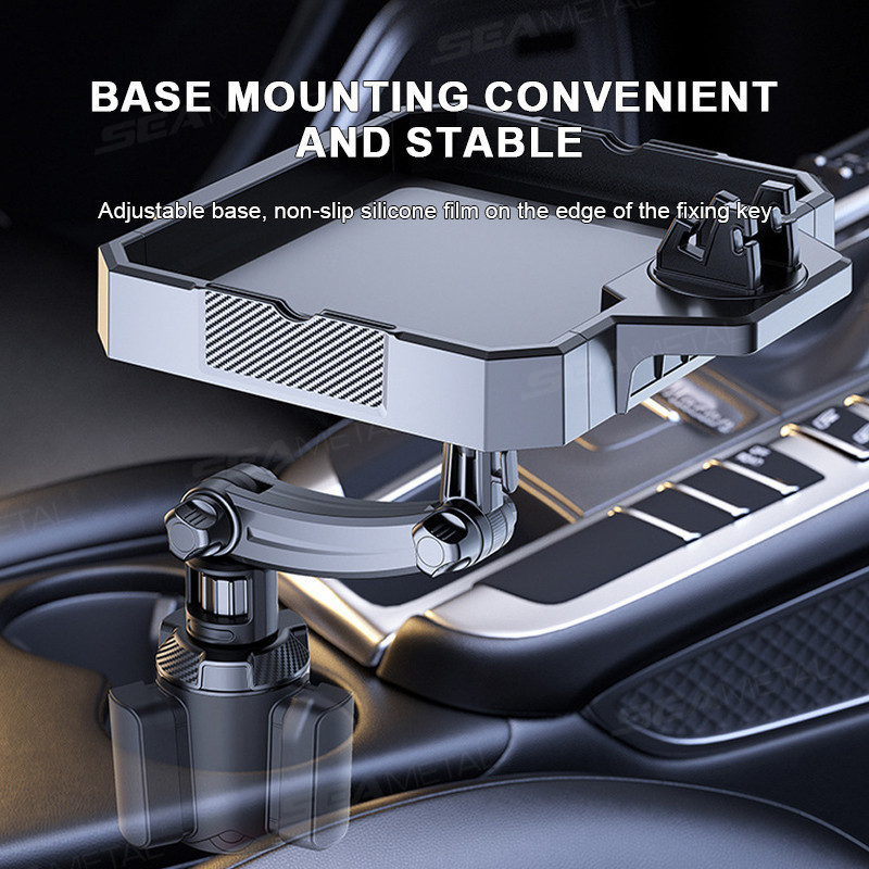 SEAMETAL Multipurpose Car Food Tray Car Extendable Plate Portable Car ...