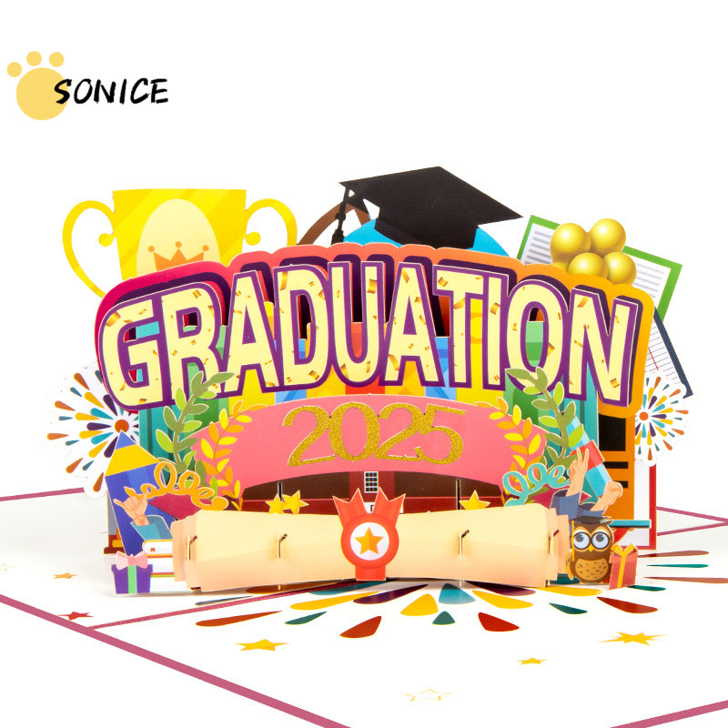 Pop Up Congrats Grad Graduation Card Graduation Pop Up Card High School ...
