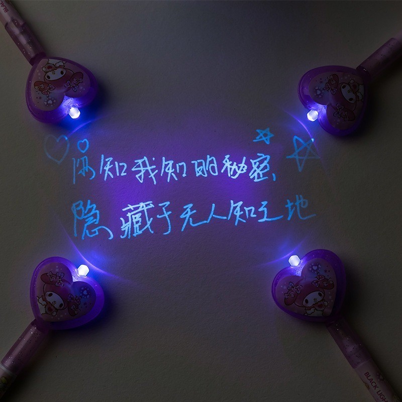 Sanrio Hello Kitty Invisible Pen Melody Kuromi Cinnamoroll Glow in The ...