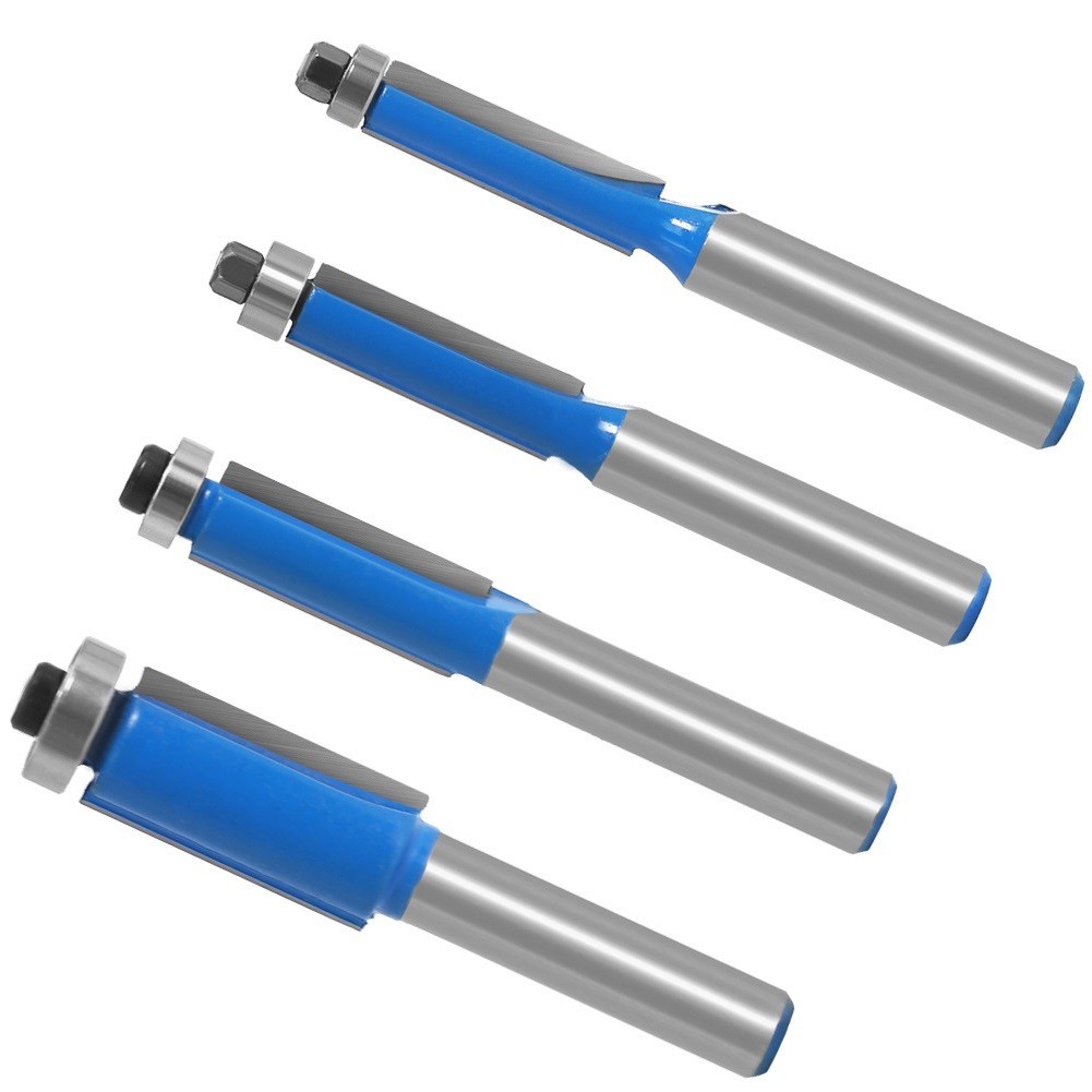 (BTQN!) 8mm Shank Double-edged Trim Router Bit with Bearing for Wood ...