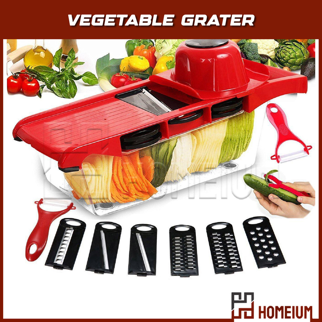 Homeium Vegetable Grater Mandoline Slicer Cutter with Stainless Steel ...