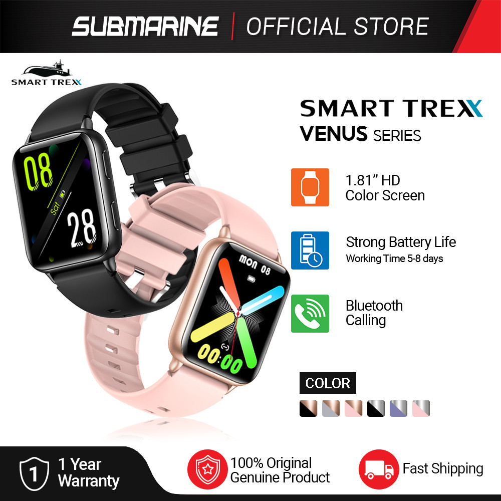 SMART TREX VENUS Y-1 Smartwatch Bluetooth Call HD 1.81 Inch Curve ...