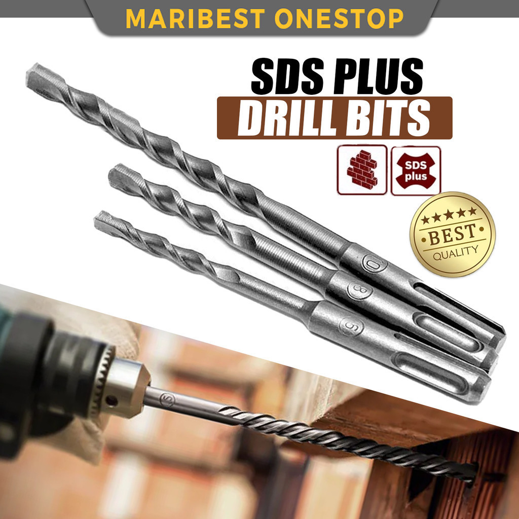 SDS Plus Concrete Drill Bit Mata Gerudi Dinding Hammer Drill Bit Wall ...