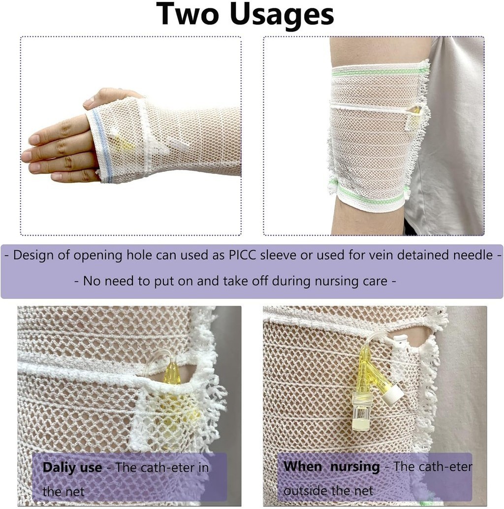 PICC Line Cover Sleeve Mesh Elastic Net Arm Nursing PICC Shield ...