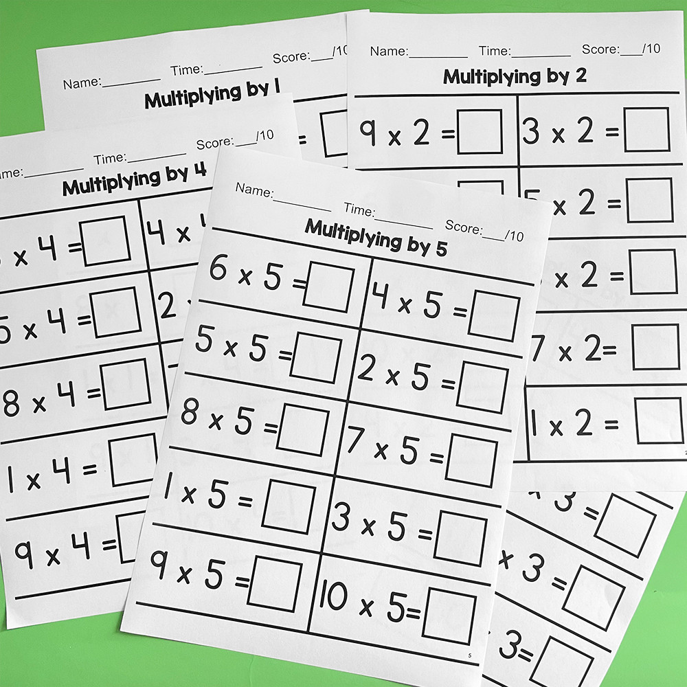 Multiplication Division Math Workbook for Kids Children Homeschool ...