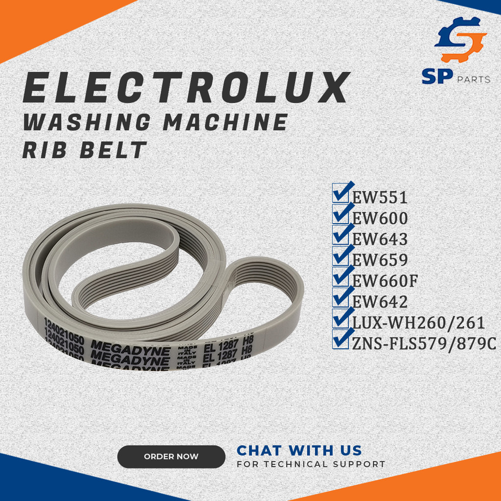 ELECTROLUX WASHING MACHINE RIB BELT - EW551/600/643/659/660F/642/LUX ...