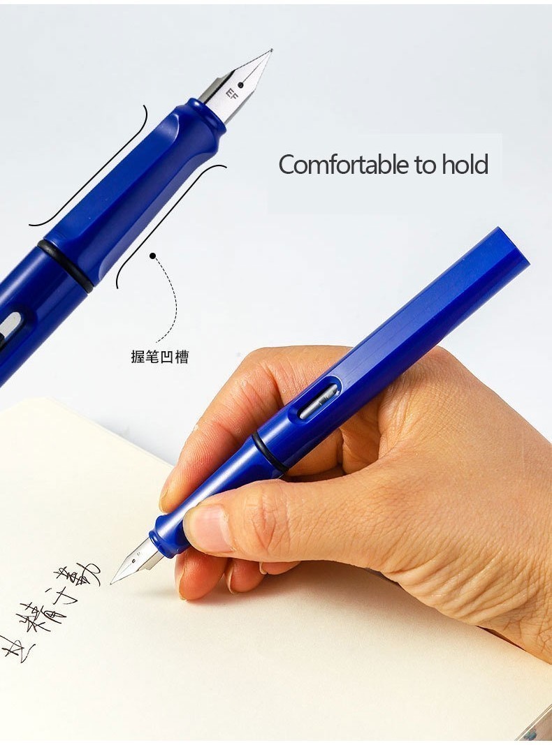 33 Pcs Kawaii Fountain Pen Replaceable Ink Set Black/Blue/Red ink EF 0 ...