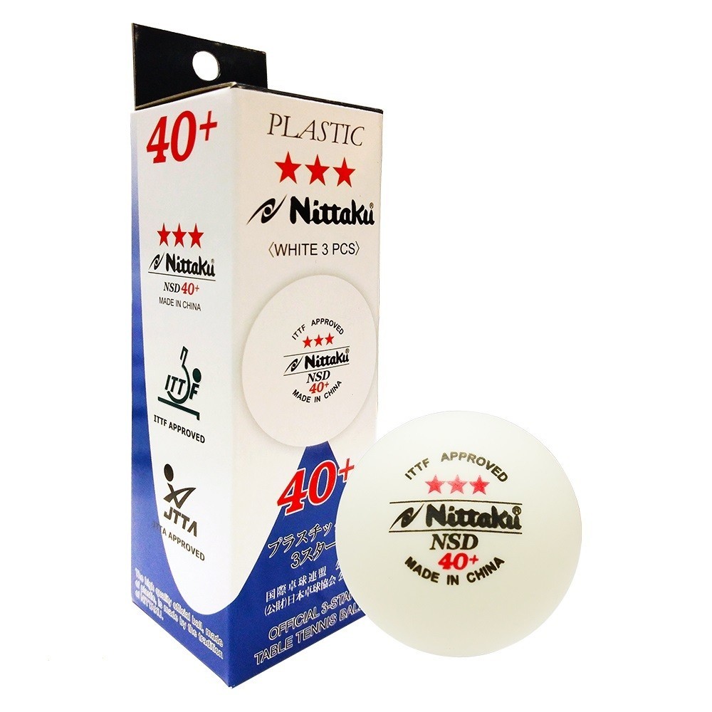 Nittaku NSD 3-Star 40+ Table Tennis Ball Ping-Pong Ball (WHITE / ORANGE) | Shopee Malaysia