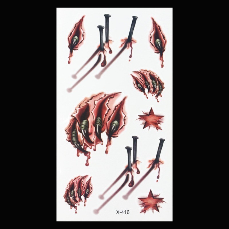 Halloween Horror Realistic Fake Bloody Wound Stitch Scar Scab ...