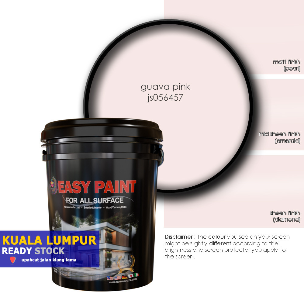 1 Liter and 5 Liter - GUAVA PINK JS056457, Easy Paint for interior ...
