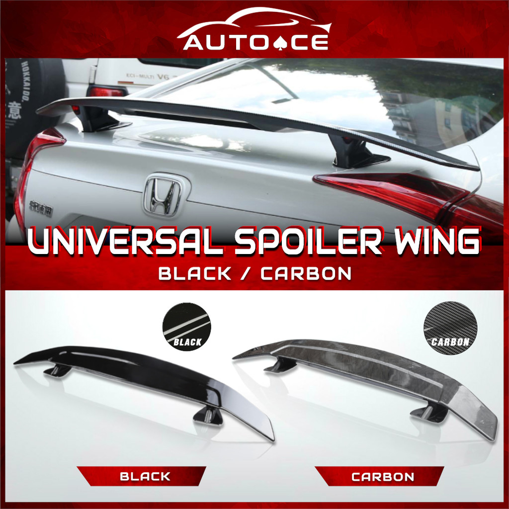 Universal 52 Inch ABS Rear Trunk Spoiler Wing GT-Style Gloss Black W ...