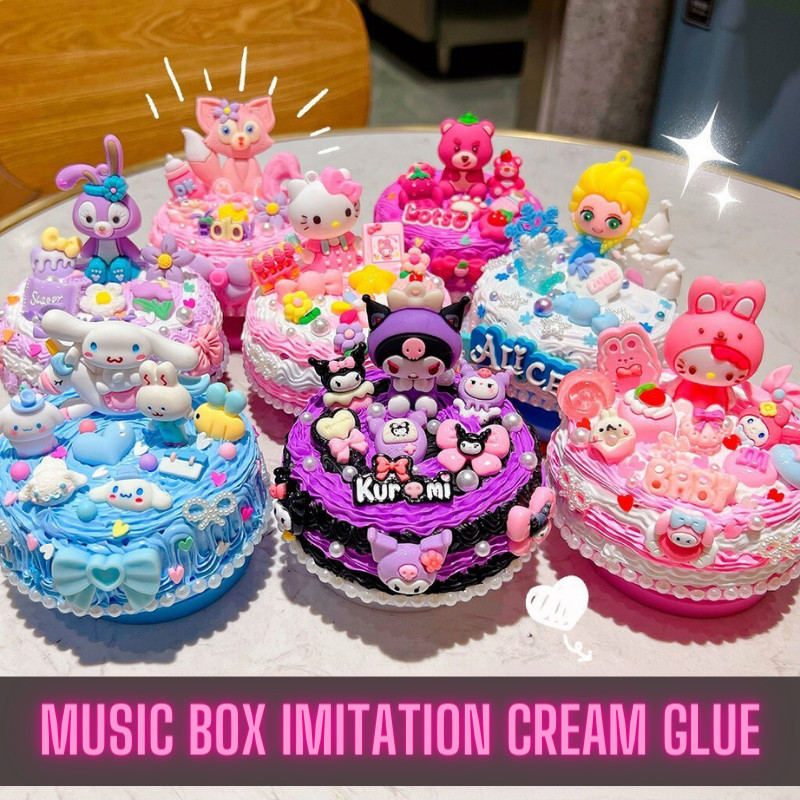 Kids NEW Cartoon Imitation Cream Glue Music Box DIY Craft Kit ...