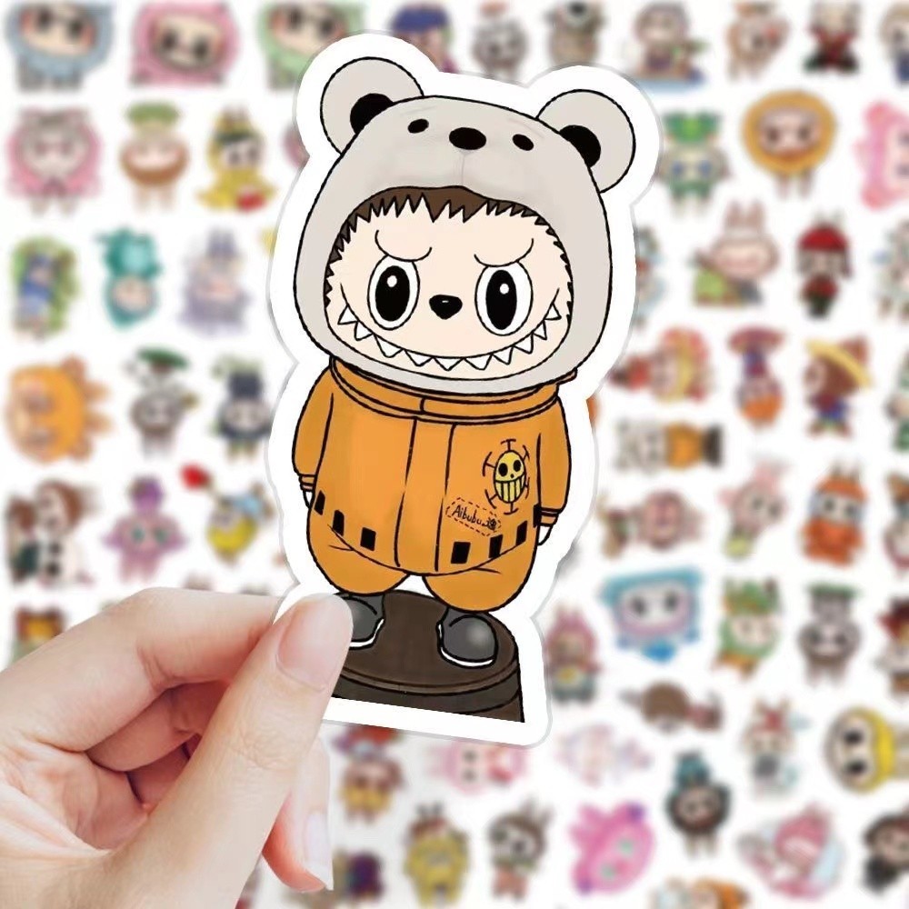 50 Sheets Cute Cartoon labubu labubu Stickers Phone Case Computer ...