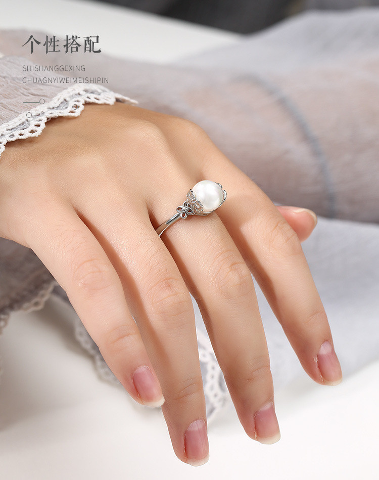 Ring empty support | Simple Ancient Gold Women's Pearl DIY Ring Setting ...