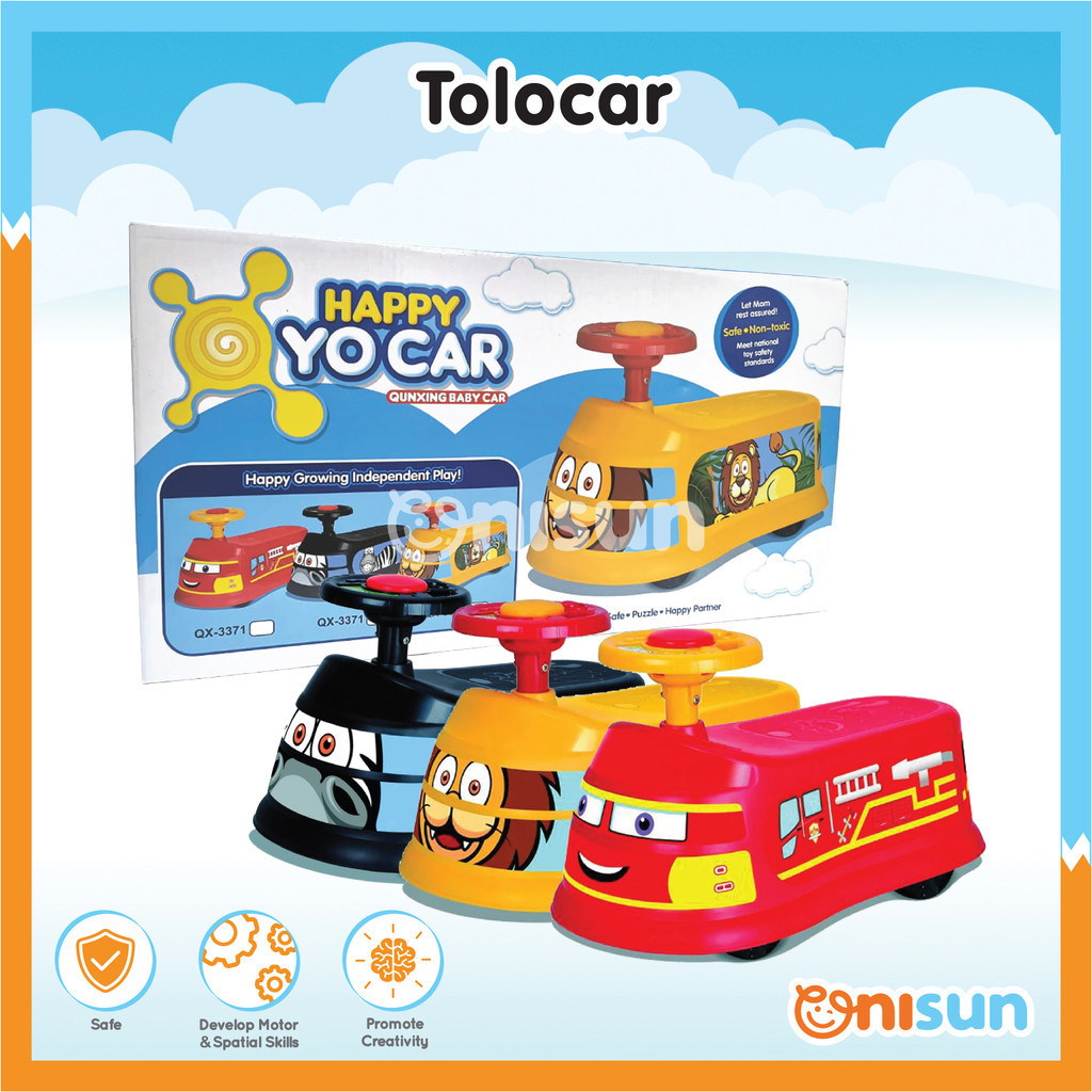 Kids Fun Ride-On Tolocar With Honk Toy (Mainan Tolocar) | Shopee Malaysia