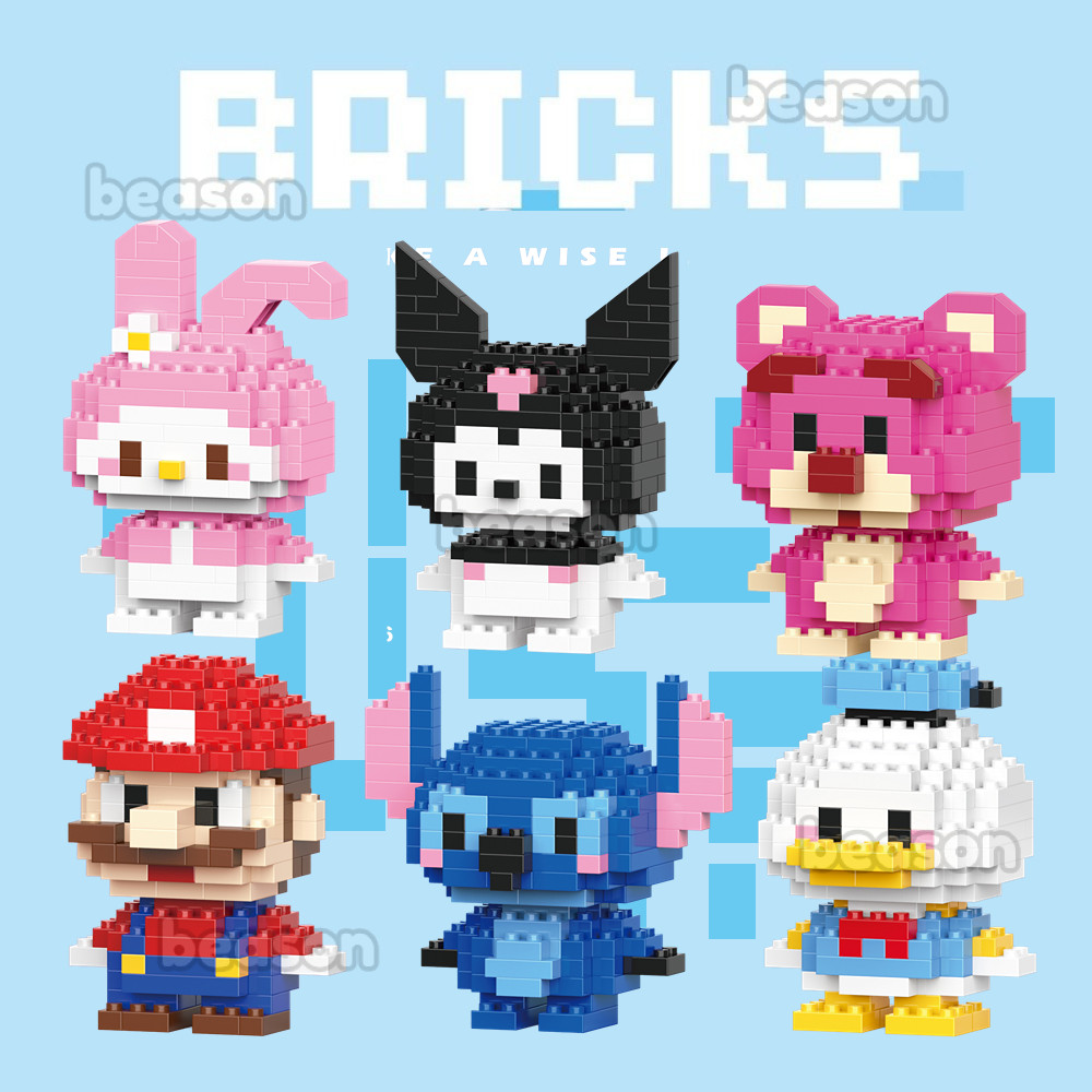 DIY Kuromi BRICKS Standing Cute Cartoon Series Nano Lego Block Mini ...