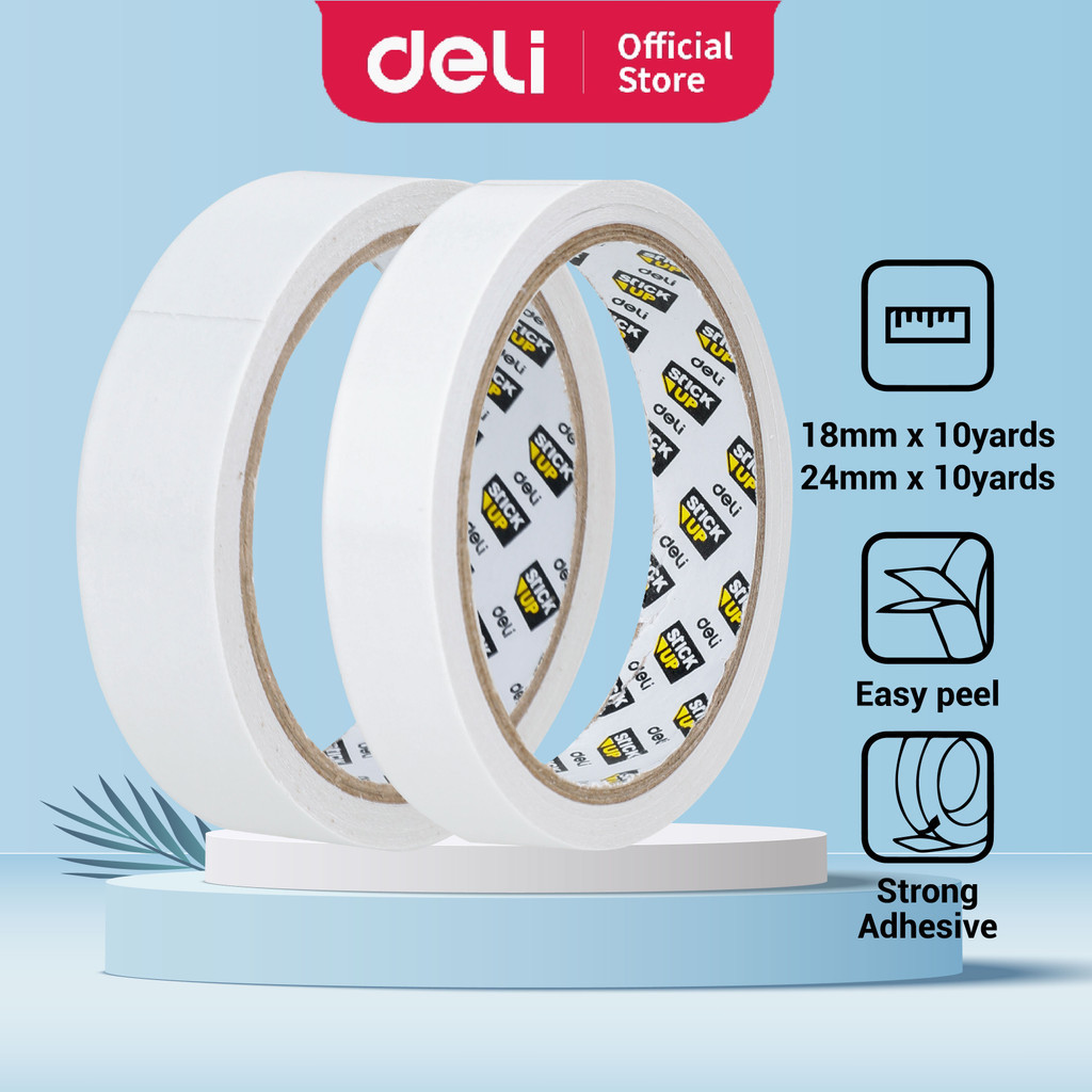 Deli Heavy Duty Double-Sided Tape (2.5cm x 80um x 10Y) Double Tape ...