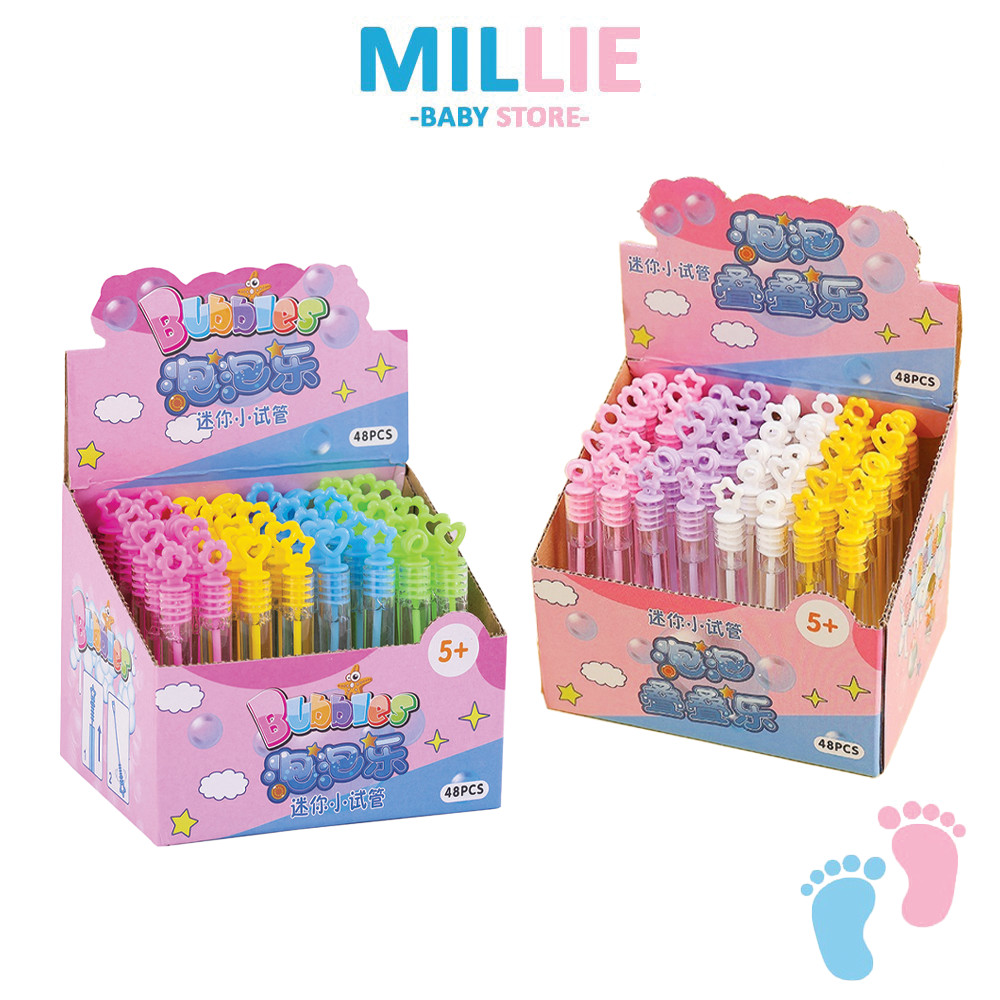 MILLIE Portable Kids Test Tube Mini Bubble Stick Kids Blow Bubble Water ...