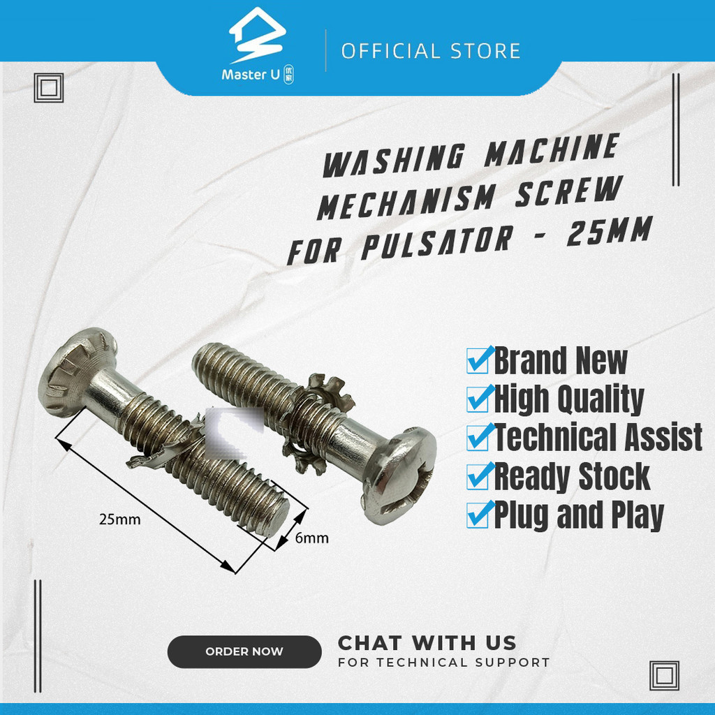 WASHING MACHINE MECHANISM SCREW FOR PULSATOR - 25MM | Shopee Malaysia