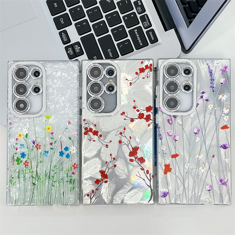 Bumper Flower Casing for Samsung Galaxy S25 S24 Ultra S24U Ins Anti ...