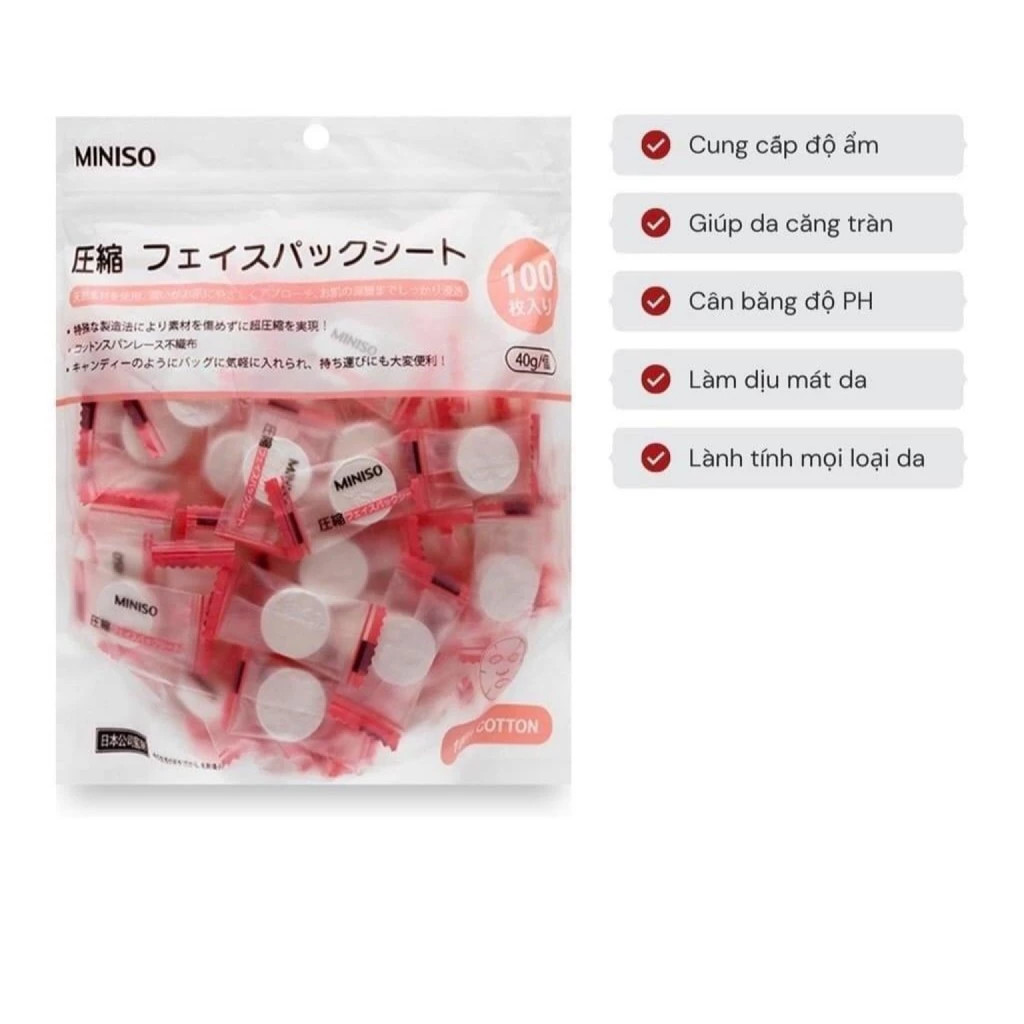 Premium Japanese Miniso Compressed Paper Mask, Miniso Mask, Tonner Mask ...