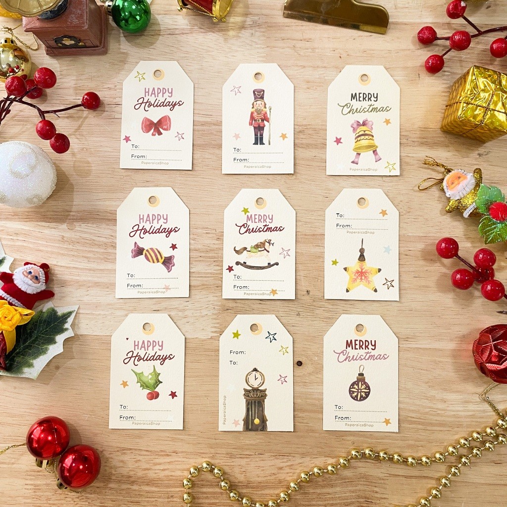 ⊘ Nut Cracker Village Gift Tags, Christmas Gift Tags, Holiday Gift Tags ...