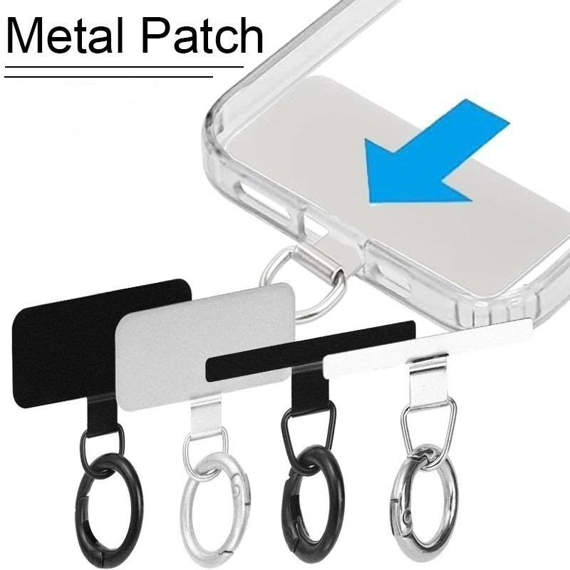Stainless Steel Phone Lanyard Card Clip - 360° Rotating Mobile Phone ...