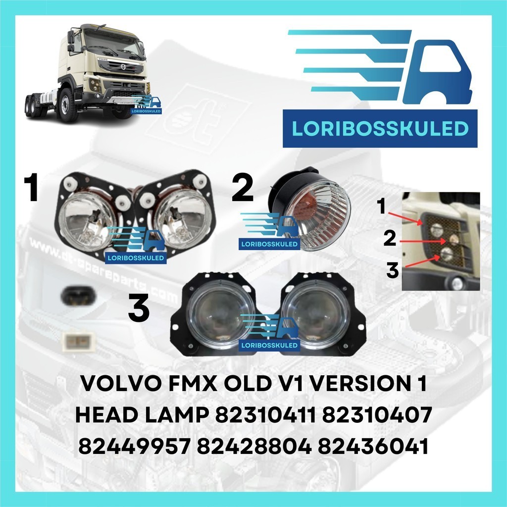 BOSSKU VOLVO FMX OLD V1 Version 1 Head Lamp Headlamp Headlight 82310411 ...
