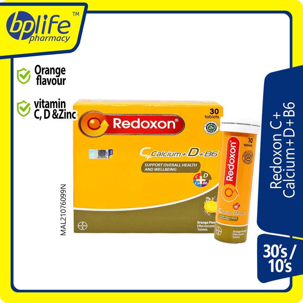 Redoxon C+Calcium+D+B6 30s / 10s (Without Box) (Exp 09/2025) | Shopee ...