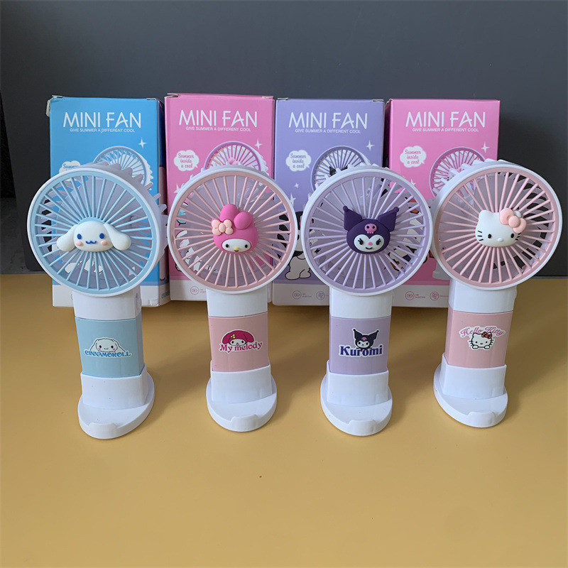 Cartoon Sanrioed Kuromi My Melody Cinnamoroll Cute Handheld Small Fan ...