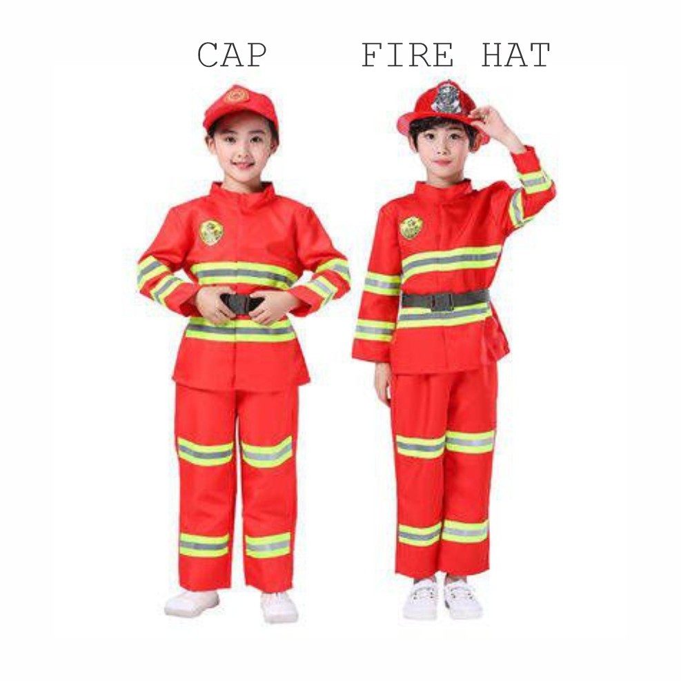 BC Occupation Bomba Costume Kids Fireman Children's Firefighter Play ...