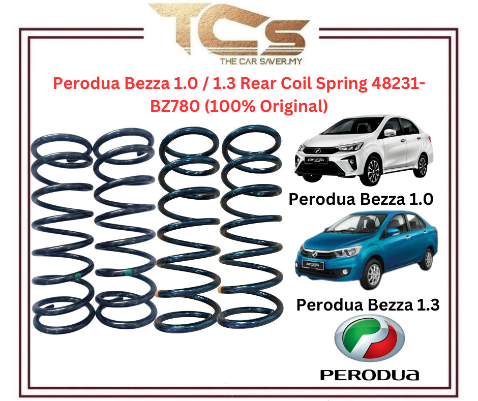Perodua Bezza 1.0 / 1.3 Rear Coil Spring 48231-BZ780/48131-BZA10 (100% ...