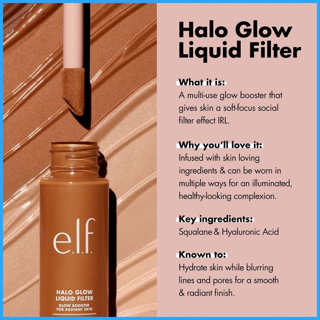 Elf Halo Glow Liquid Filter - Multipurpose Primer, Foundation ...