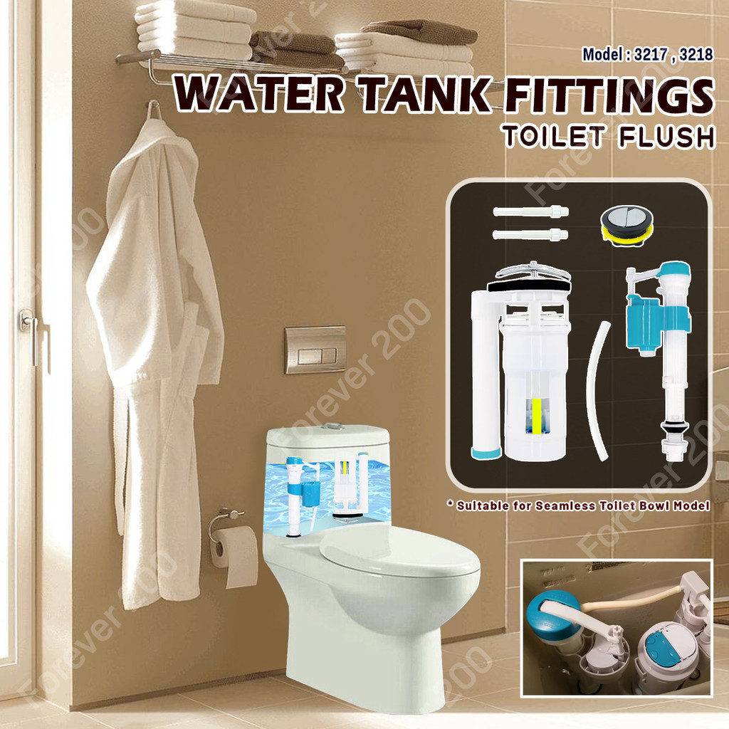 Toilet Water Tank Valve Set Flush Inlet Valve Toilet Pump Cistern ...