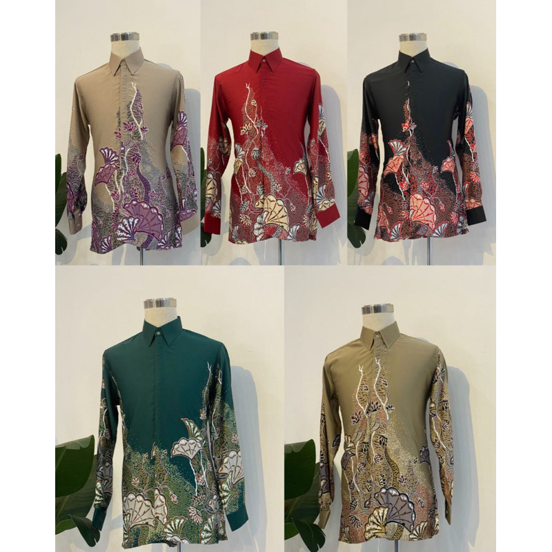 NEW DESIGN !!! KEMEJA CORAK BATIK GINGKO | STOCK LIMIT | CORAK BATIK ...