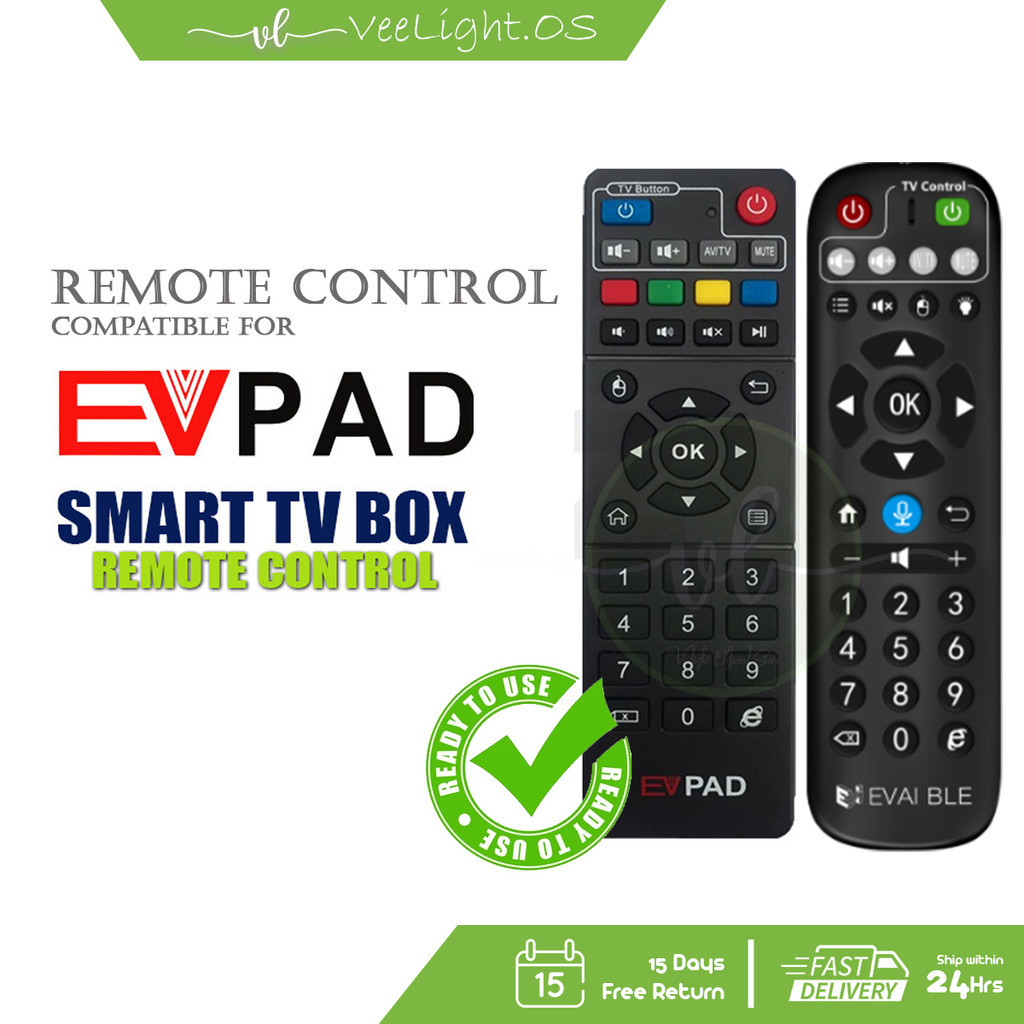 𝗘𝗩𝗣𝗔𝗗 𝗘𝗣𝗟𝗔𝗬 𝗘𝗩𝗕𝗢𝗫 𝗘𝗩𝗔𝗜 AI BLE Voice Remote Replacement for 2S 3S 3R 3Max 5P 5S Pro Plus MYViU ...
